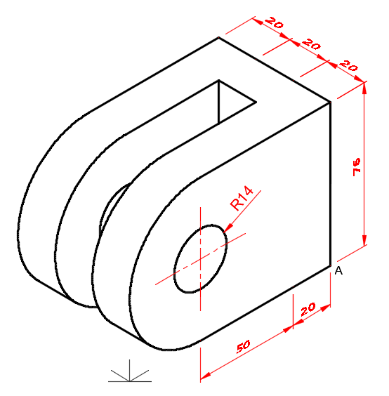 Oblique projection example 12